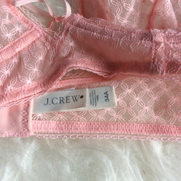 J. Crew | Intimates & Sleepwear | Nwt Jcrew Lace Bralette In Ballerina ...